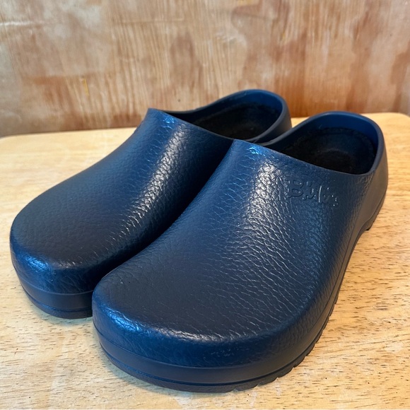 Birkenstock | Shoes | Birkenstock Super Birkis Navy Blue Clog Slip On ...
